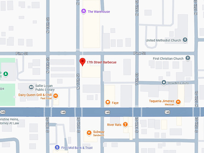 16. 17th street barbecue map