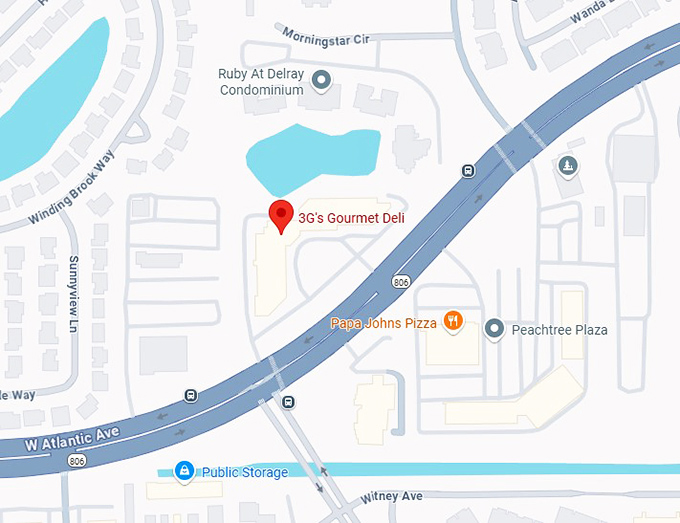 16. 3g's gourmet deli map