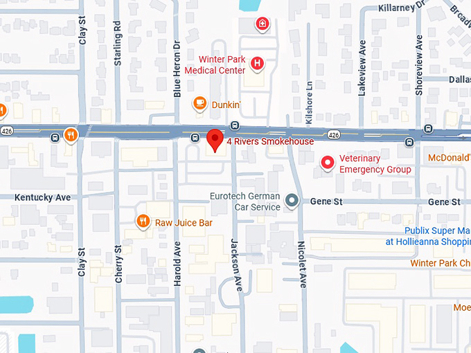 16. 4 rivers smokehouse map