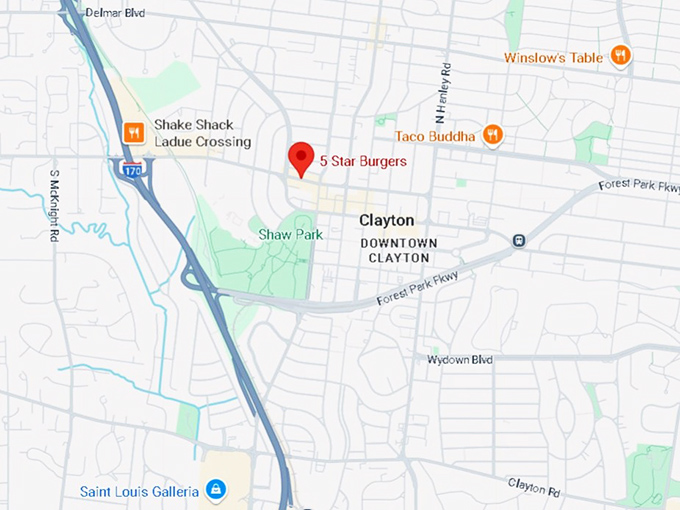 16. 5 star burgers map