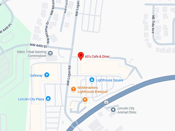 16. 60's cafe & diner map