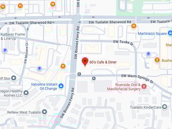 16. 60&rsquo;s caf&eacute; & diner map