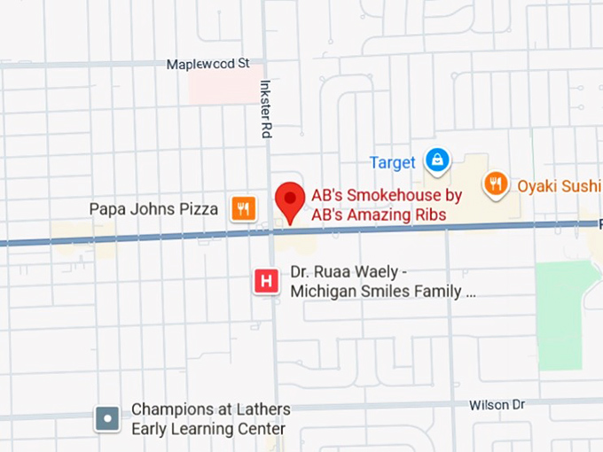 16. a.b.&rsquo;s smokehouse by a.b.'s amazing ribs map