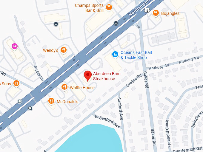 aberdeen barn steakhouse map
