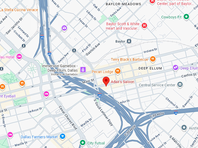 16. adair's saloon map