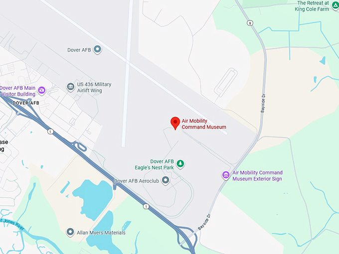 16. air mobility command museum map