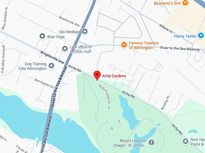 16. airlie gardens map