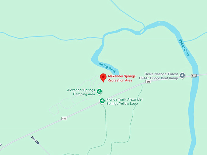 16. alexander springs recreation area map