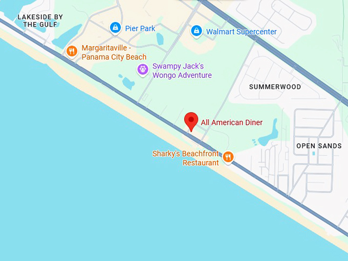 16. all american diner map