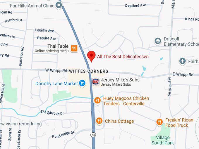 16. all the best delicatessen map