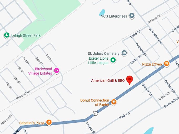 16. american grill & bbq map