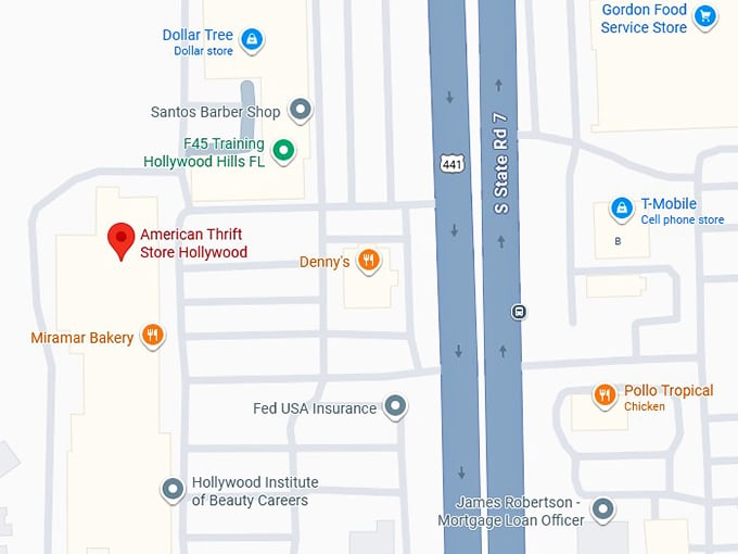16. american thrift store hollywood map