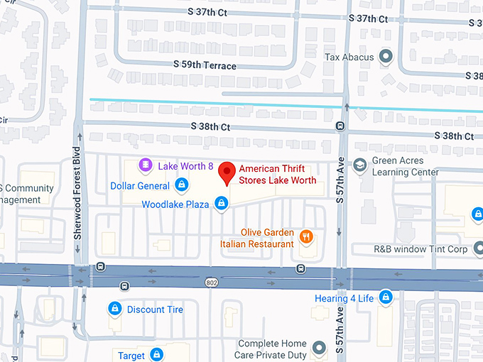 16. american thrift stores lake worth map