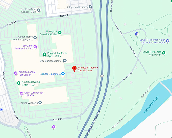 16. american treasure tour museum map
