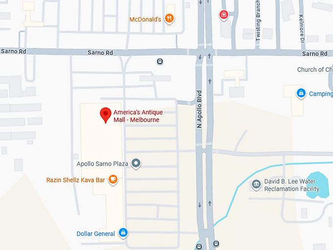 16. america's antique mall melbourne map