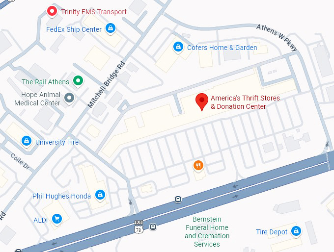 16. america's thrift stores & donation center map