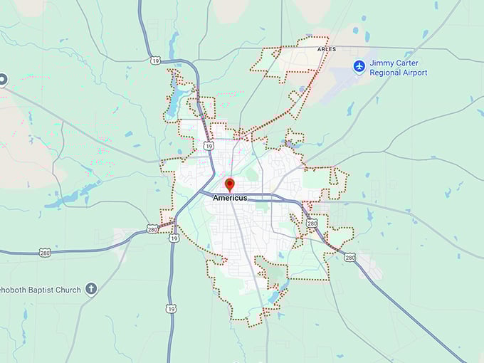 americus, ga map