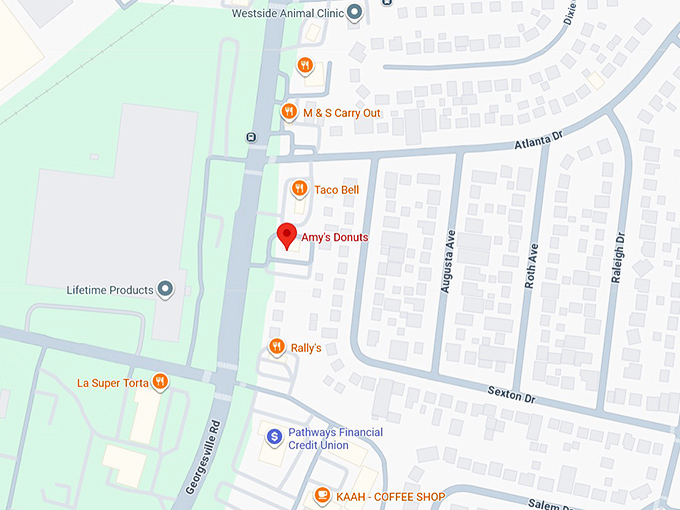 amy&rsquo;s donuts map