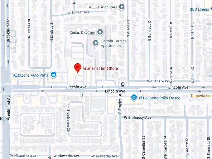 16. anaheim thrift store map