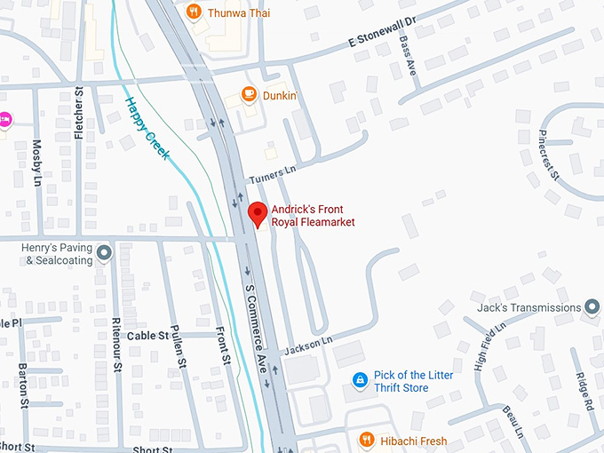 16. andrick's front royal fleamarket map