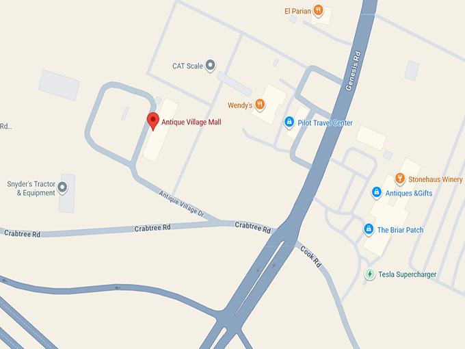 16. antique village mall map