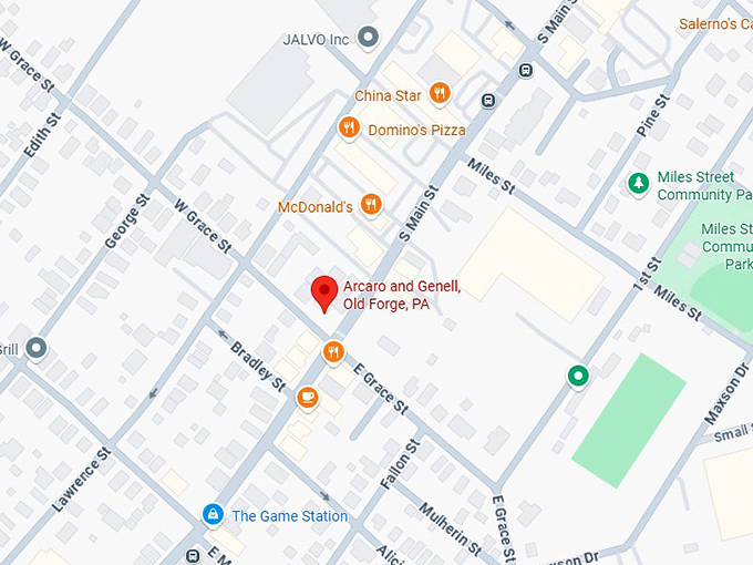 16. arcaro and genell, old forge, pa map