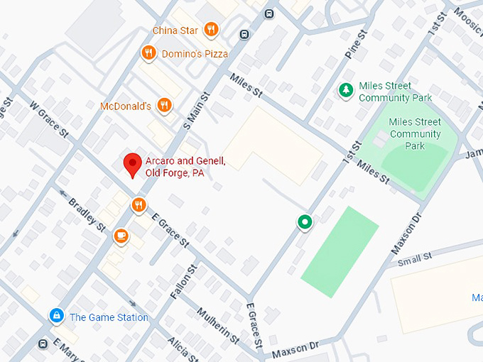 16. arcaro and genell, old forge, pa map