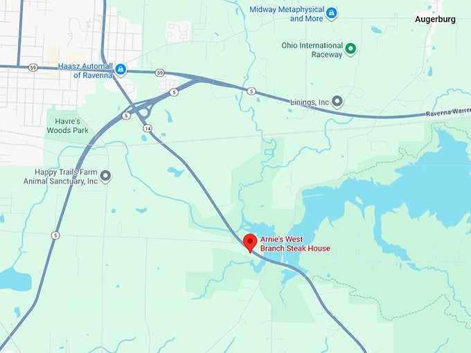 16. arnie's west branch steak house map