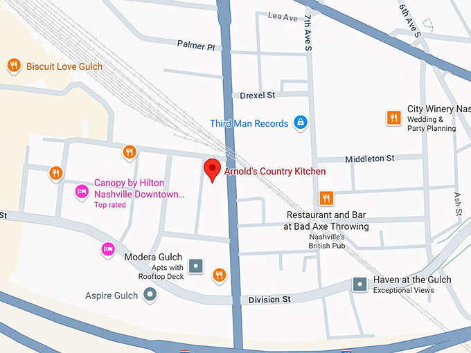 16. arnold's country kitchen map