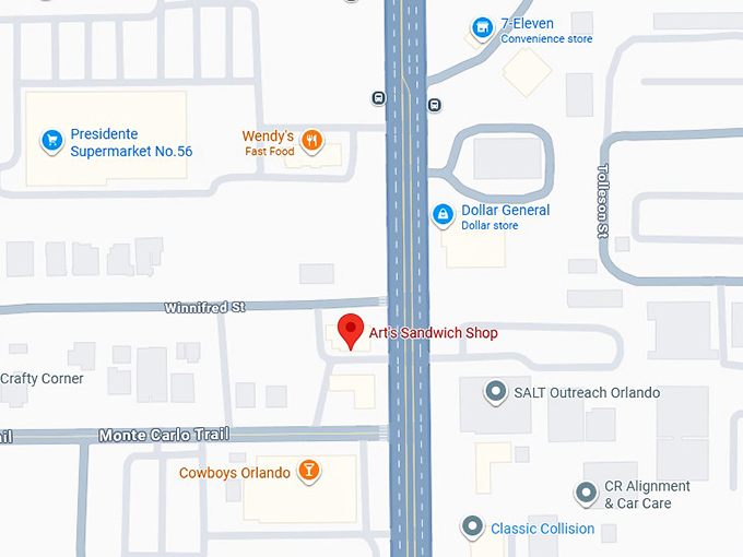 16. art's sandwich shop map