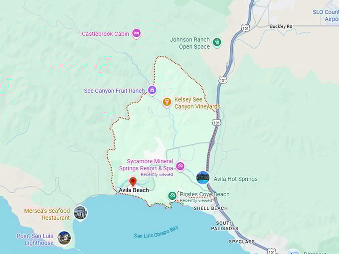 16. avila beach map