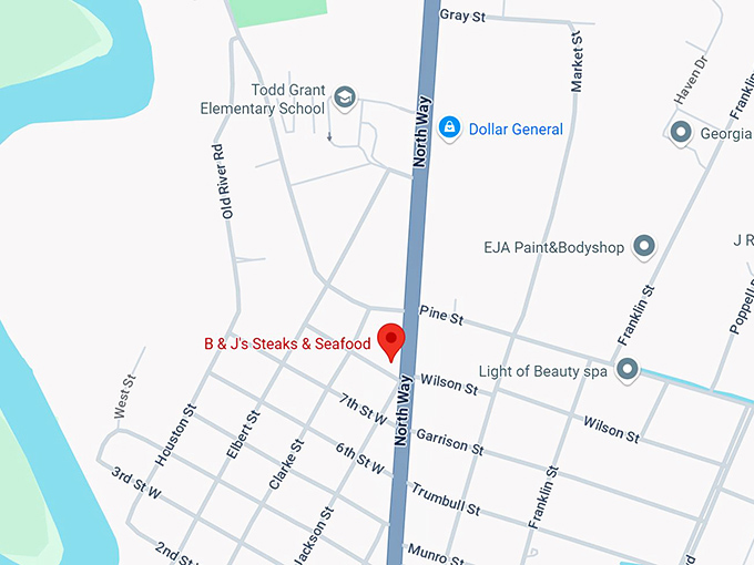 16. b & j's steaks & seafood map