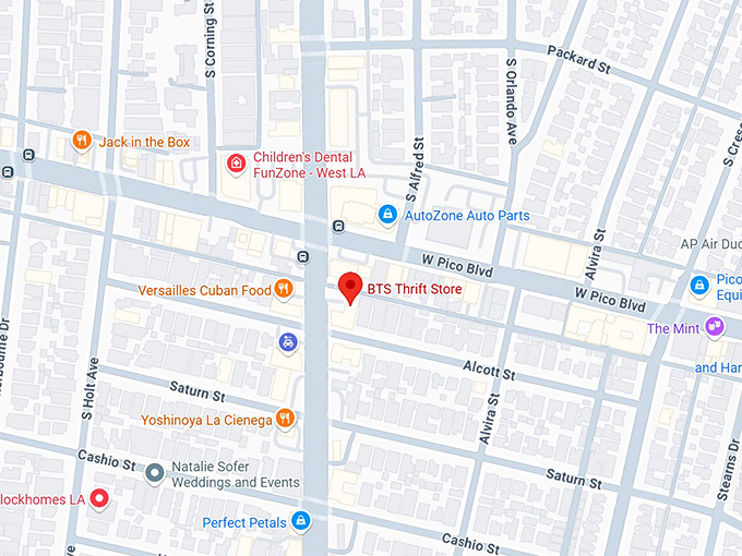 16. bts thrift store map