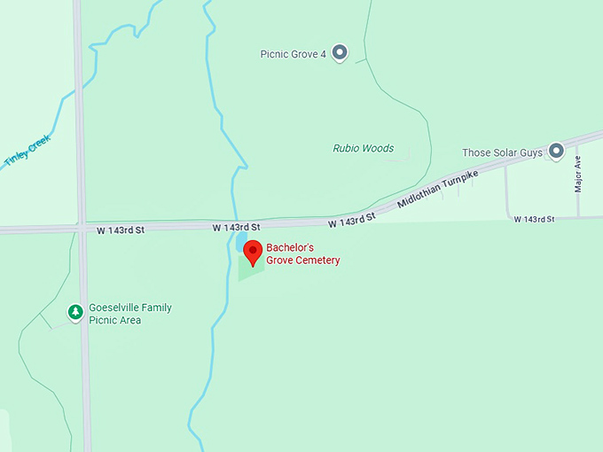 16. bachelor's grove cemetery map