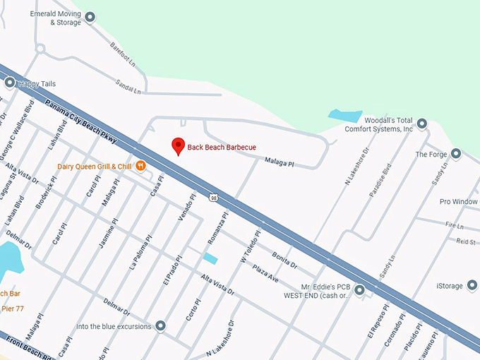16. back beach barbecue map