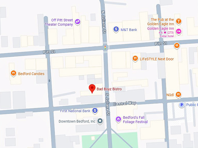 16. bad boyz bistro map