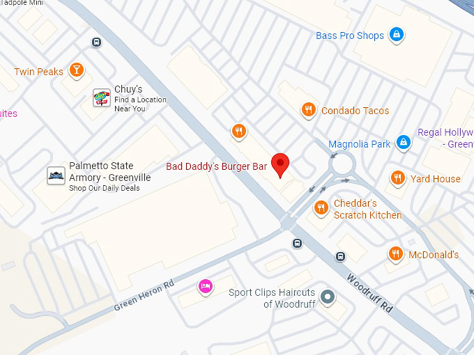 16. bad daddy's burger bar (1025 woodruff rd d 101) map