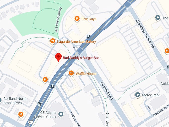 16. bad daddy's burger bar map