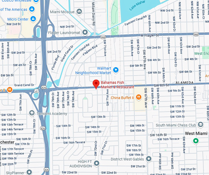 16. bahamas fish market & restaurant map