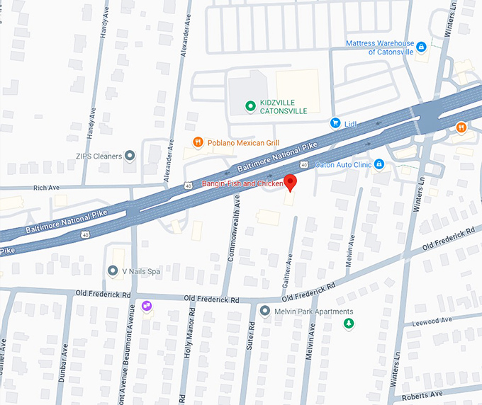 16. bangin&rsquo; fish and chicken map