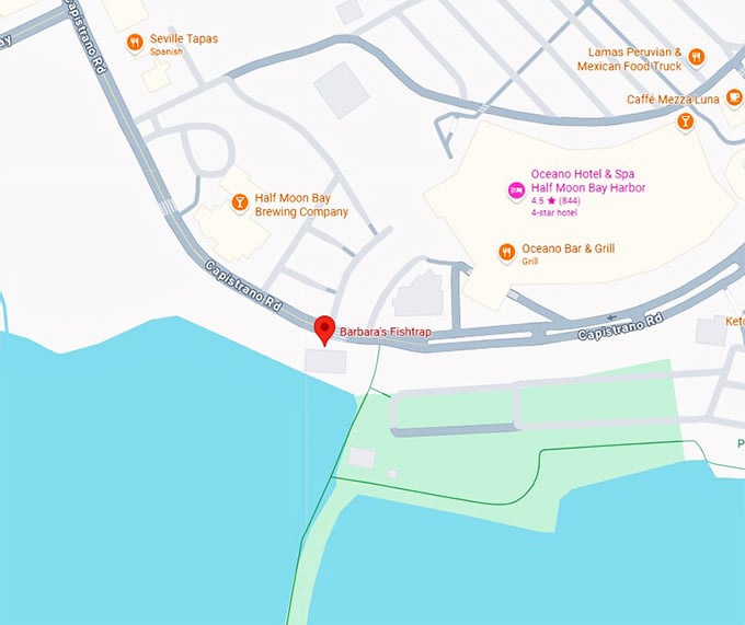 barbara's fishtrap half moon bay map