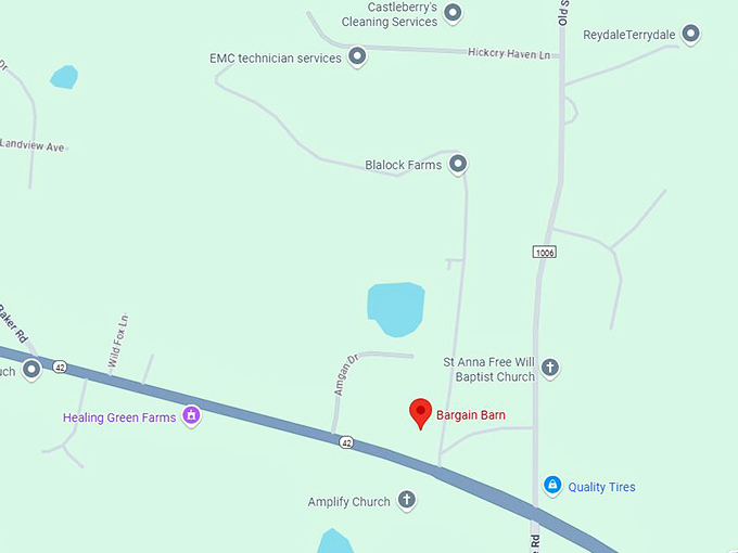 16. bargain barn map