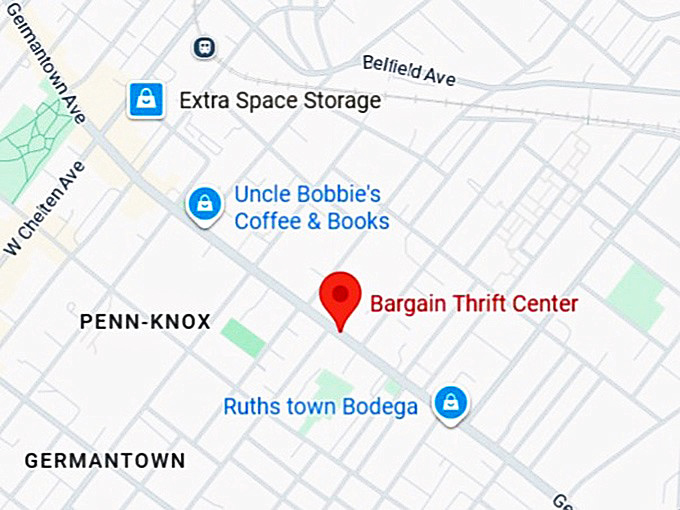 16. bargain thrift center map