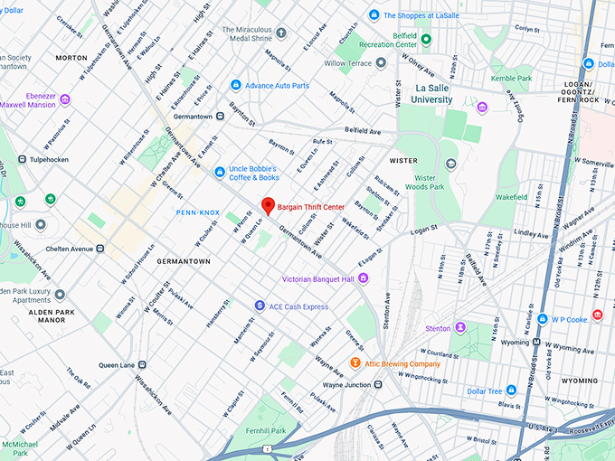 16. bargain thrift center map