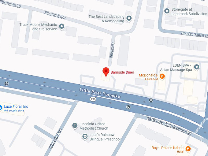 16. barnside diner map