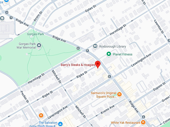 16. barry's steaks & hoagies map