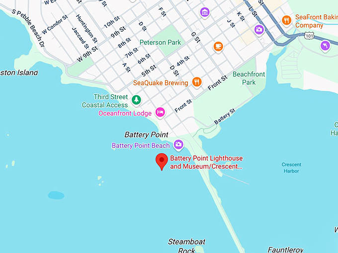 16. battery point lighthouse map