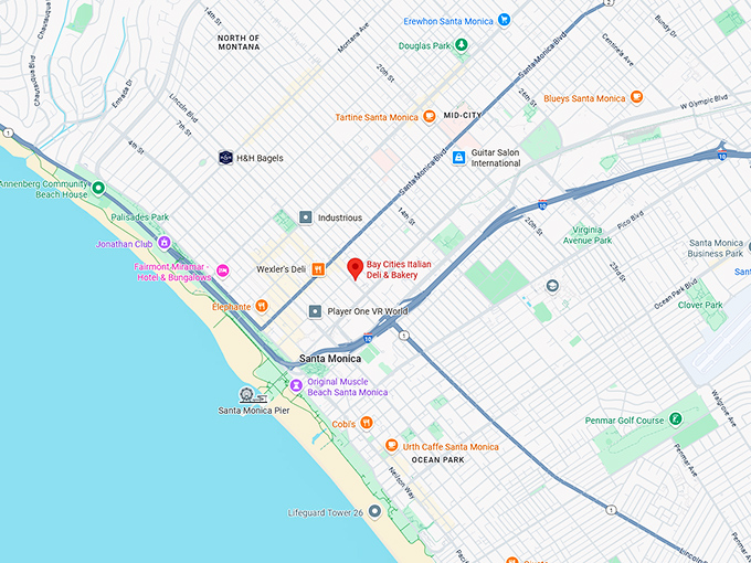 16. bay cities italian deli & bakery map