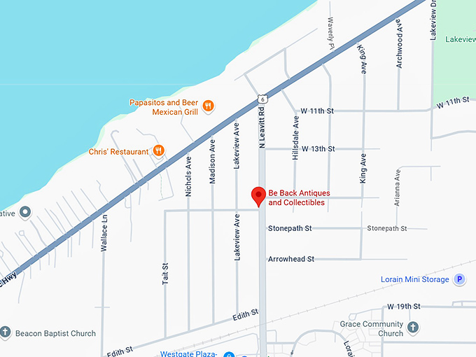 16. be back antiques and collectibles map