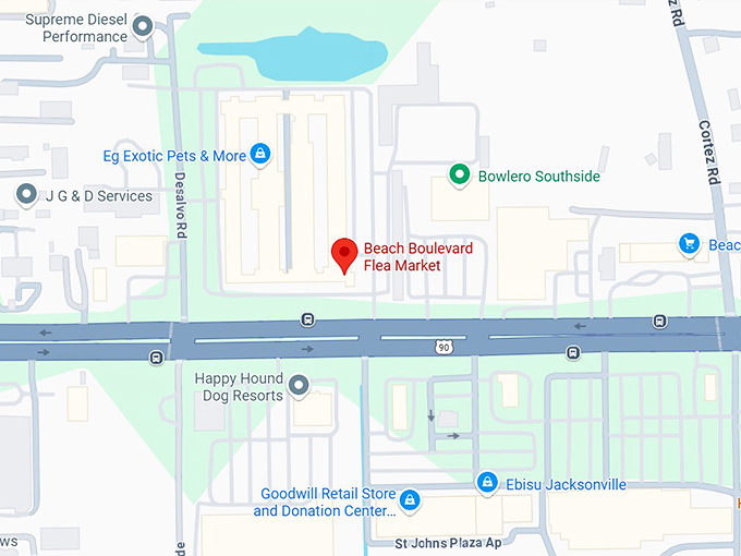 16. beach blvd flea market map